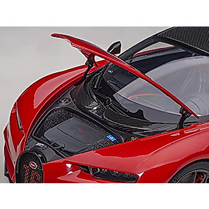 Auto Art Models 2019 Bugatti Chiron Sport Italian Red and Carbon Black 1/18 Model Car by Autoart 70996