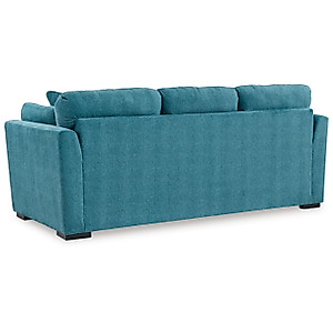 Signature Design by Ashley Keerwick Scandinavian Sofa with 4 Toss Pillows, Blue