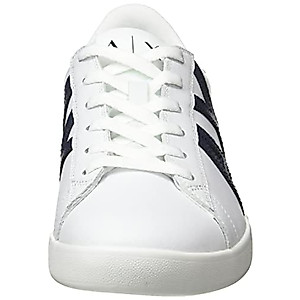 A|X ARMANI EXCHANGE Men's Classics Sneaker, Opt White + Navy + R, 6