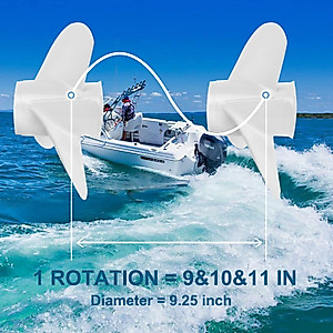Qiclear 13 1/4 x 17-K | 6E5-45945-01-EL OEM Upgrade Aluminum Outboard Moto Boat Propeller fit Yamaha Engines 60-115 HP, 15 Spline Tooth
