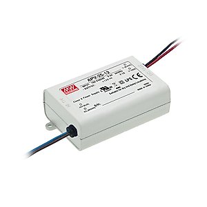MEAN WELL Constant Voltage Mode Switching Power Supply, 24VDC 1050mA 25 Watt - APV-25-24