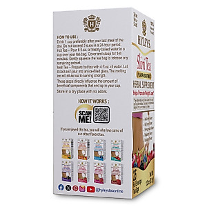 Hyleys Slim Tea 5 Flavor Assortment - Weight Loss Herbal Supplement Cleanse and Detox - 25 Tea Bags (1 Pack)