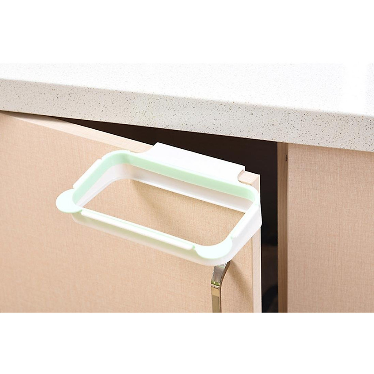 Ninasill ღ ღ Garbage Bag Holder Plastic Bracket Stand Rack Kitchen Trash Storage Hanger Bags (Green)