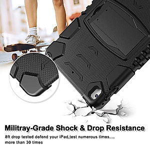 RUGGYCASE Case for iPad 9.7 inch 2017/2018,Shockproof iPad Air 2 Case with Screen Protector - Heavy Duty Protective Cover for iPad 5th / 6th Generation