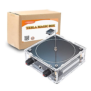 ISolderStore Musical Tesla Coil Speaker Mini Bluetooth Music Tesla Coil Magic Box Arc Plasma Artificial Lightning Desktop Toy Magic Beat Electron Tesla Box Assembled