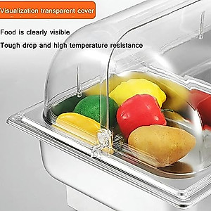 Food Warmers for Parties Buffets Electric 9l Stainless Steel Buffet Server and Warming Tray Chafing Dish Buffet Set Adjustable Temperature for Catering Buffet and Party (Single Grid)