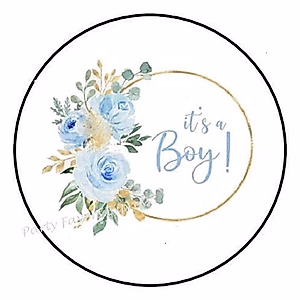 1.5" Inch It's A Boy Baby Shower Stickers - It's A Boy Stickers - Baby Shower Stickers Boy Envelope Seals Labels - #AA61RK (90 Pcs)