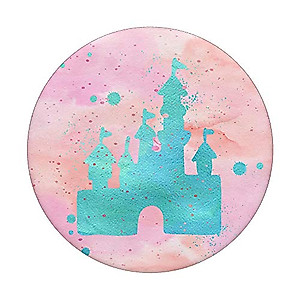 Pink Castle Gift for Her PopSockets PopGrip: Swappable Grip for Phones & Tablets