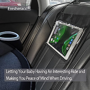 FresherAcc Car iPad Kindle Tablet Holder for Rear and Forward Facing Mirror, Car Mount Hanger Case for Vehicle Backseat Headrest Up to 10.5', Lightweight Washable and Portable (Black)