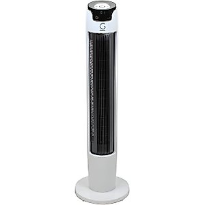 Genesis Powerful 43 Inch Oscillating Tower Fan with Max Air Quiet Technology and Remote, White (G5TOWERFAN)