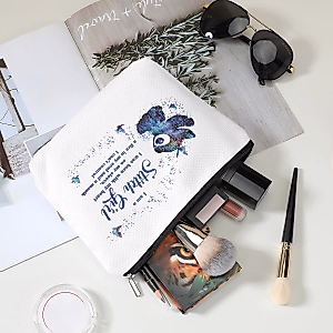 Stitch Girl Cosmetic Bag For Fans Cartoon Love Gift Hawaiian Bags Party Merch Inspired Fans Gifts Travel Makeup Bag Zipper Pouch Cosmetic Bag Toiletry Bag Gifts for Women Teen Girl Friends