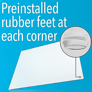 IMPRESA 19 x 24 Inches Tempered Glass Desk Mat for Desktop Computers, Laptops, Keyboard & Computer Monitor, Dry Erase Desk Mat Sturdy Reinforced Glass