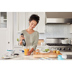 BLACK+DECKER Kitchen Wand Cordless Immersion Blender, Hand Blender with Charging Dock, Black (BCKM1011K10)
