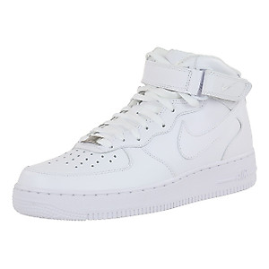 Nike Mens Air Force 1 Mid 07 Basketball Shoes White/White 315123-111 Size 13