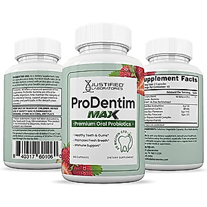 (2 Pack) Prodentim Max 40 Billion CFU Oral Probiotic Supports Strong Healthy Gums Teeth Bad Breath 120 Capsules