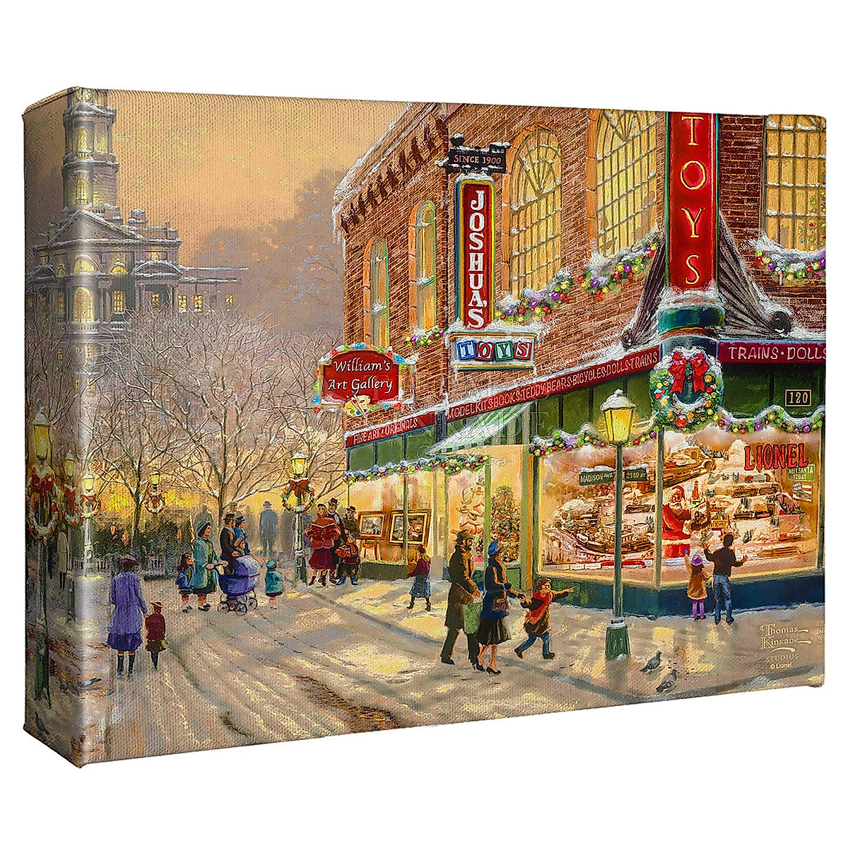 Thomas Kinkade Studios A Christmas Wish 8 x 10 Wrapped Canvas (Lionel Train Art)