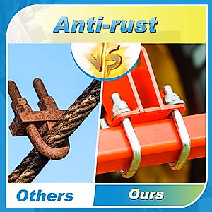 4 pcs Square U Bolt in Zinc U Bolt Zn, Industrial and Scientific Supplies U Bolts for Boat Trailer Tube, Rectangular Wood and Metal Objects (3/8'' x 3'' x 7'')