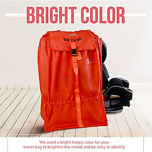 Da Rush Stroller Bag for Airplane Travel - Heavy Duty Multifunctional Stroller Bag with Luggage Strap to Use as Car Seat Travel Belt - 3 in 1 Gate Check Bag that Fits Standard or Double Strollers