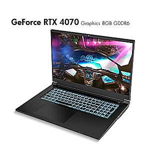 Sager 2023 NP7881E Gaming Laptop, 17.3 Inch FHD 144Hz 72% NTSC, Intel i9-13900HX, RTX 4070 8GB, 64GB RAM, 2TB Gen4 NVMe SSD, TBT 4, Win 11