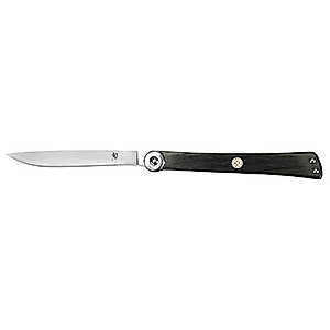 Shun Higo-No Kami Personal Steak/Gentleman’s Knife, Model DM5900; Lightweight, Thin 3.5-In. Blade, Beautifully Handcrafted Folding Knife Carried as Tasteful Pocketknife or Personal Steak Knife,Silver