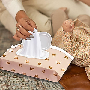 3 Pack Baby Wipes Dispenser，Baby Wipe Holder for Travel，Boho Wipes Container， Reusable Wet Wipes Pouch Portable refillable Wipe Holder for Travel