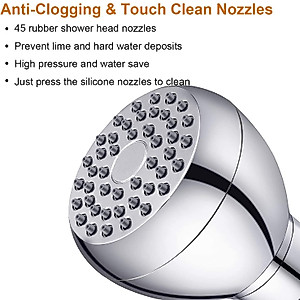 HandyCondo High Pressure Shower Head 3 Inch | Showerhead Is Perfect For Homes With Low Water Pressure | Leakproof Fixed Shower Heads With Angle-Adjustable Swivel Ball [chrome]