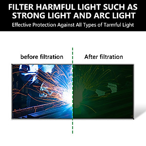 Welding Hardened Glass Filter Lenses Plate, 2" x 4.25", Shade 14, 2PCS