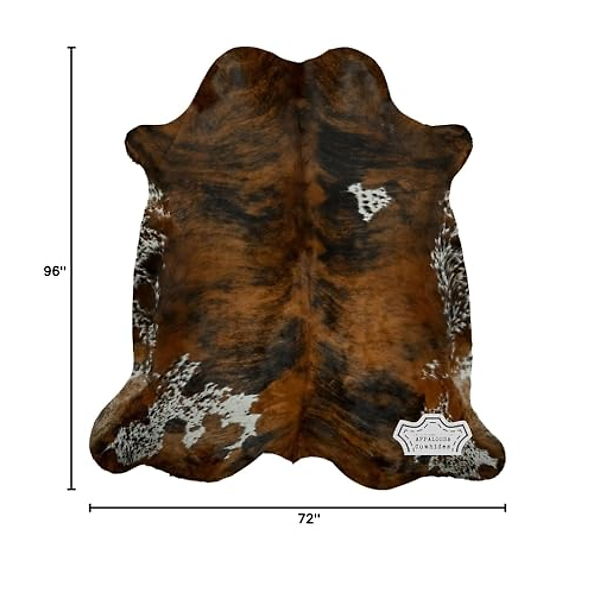 Natural Cowhide Rug - Tricolor Cowhide Area Rug for Bedroom & Living Room - Luxury Cowhides Modern Accent Rug - Genuine Leather with Real Animal Fur, Cow Hide Medium Tricolor, 6 x 8 Feet