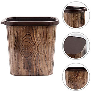 Garneck Rustic Farmhouse Wastebasket Bin Trash Can Decorative Can for Bathroom Kitchen Office Dorm Room Laundry
