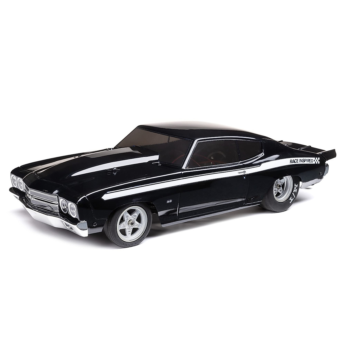 Losi RC Car 1/16 1970 Chevelle 2 Wheel Drive Mini No Prep Drag Car RTR Includes Everything Needed no Other purchases Required Black LOS01023T2