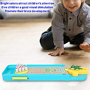 LZKW Children Toy, Mini Bowling Playset Mini Bowling Toy, Cartoon Bright Colors for Baby Kids(Fun Frog Bowling)