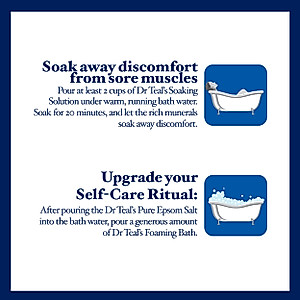 Dr Teal's Skin Therapy Epsom Salt Bath Soak Collagen + Radiant Skin with Hyaluronic Acid, Vitamin C and Essential Oils, 2 lbs (Packaging May Vary)