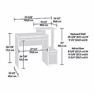 Sauder Beginnings Collection Computer Desk - Cinnamon Cherry Finish