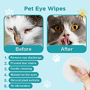 Dog Teeth Cleaning Wipes Dog Eyes Wipes Dog Ear Wipes Finger (3 Pack 200 Wipes) Pet Cleaning Wipes Kit,Dog Wipes Cleaning Deodorizing for Removing Plaque and Tartar & Ear Wax & Eye Secretions