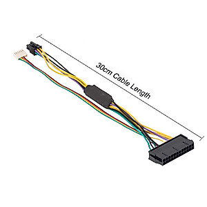 LeFix Power Supply Cable Adapter ATX 24Pin 24 Pin Female to 6Pin 6-Pin Male Mini 6Pin Connector 12 Inch 18AWG Replacement for HP Z230 Z220 SFF Workstation Motherboard