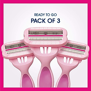 Schick Intuition f.a.b Womens Bi-Directional Disposables Razor,3 Count (Pack of 1)