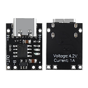 XIITIA 20pcs Mini USB Type C 3.7V Lithium Battery Charger Board 4.2V Charging Module with Protection Circuit and LED Charge Indicators(Type-C Port)