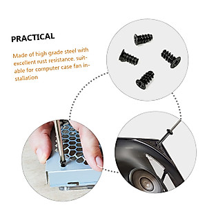 4 Sets Chassis Fan Screws Computer Case Screws Cooling Fan Screws Computer Fan Accessories Self Tapping Screw Fan Mount Screws Case Fan Screw Fan Mounting Screws Screw for Case Fan