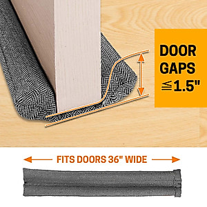 VISEMAN 36 Inch Under Door Stopper-Door Noise Blocker, Double Sided Door Stopper, Machine-Washable