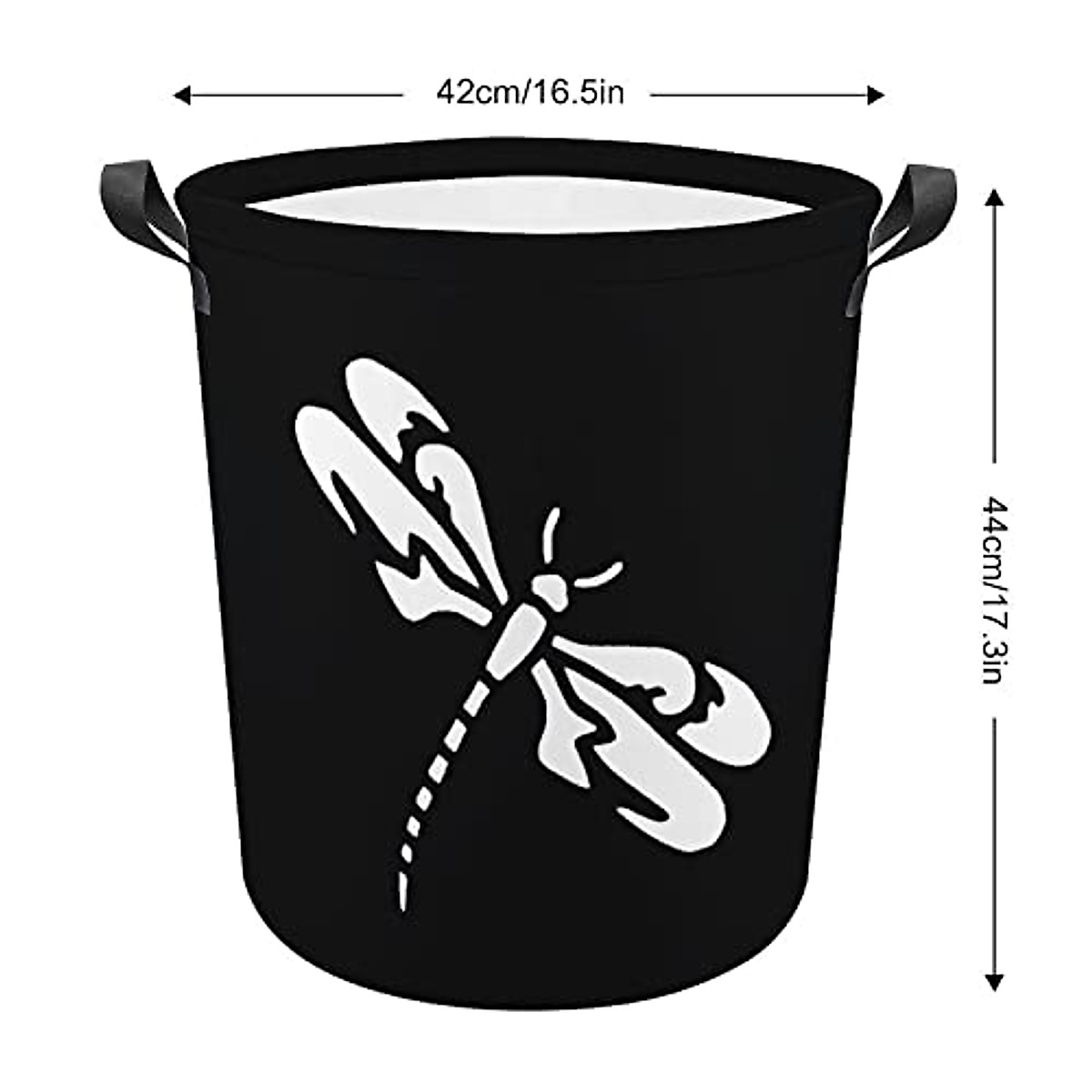 Tribal Dragonfly Foldable Laundry Basket Waterproof Hamper Storage Bin Bag with Handle 16.5"x 16.5"x 17"