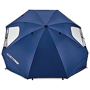 Sport-Brella Premiere UPF 50+ Umbrella Shelter for Sun and Rain Protection (8-Foot, Blue)