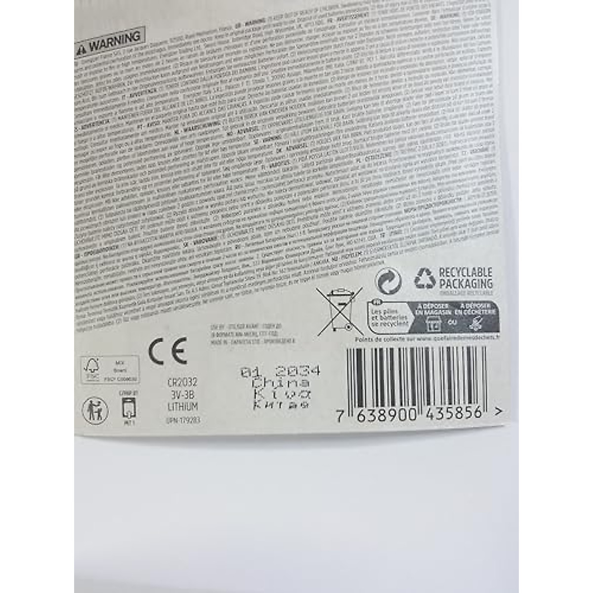 Energizer Lithium Batteries 2032 - 6 pack