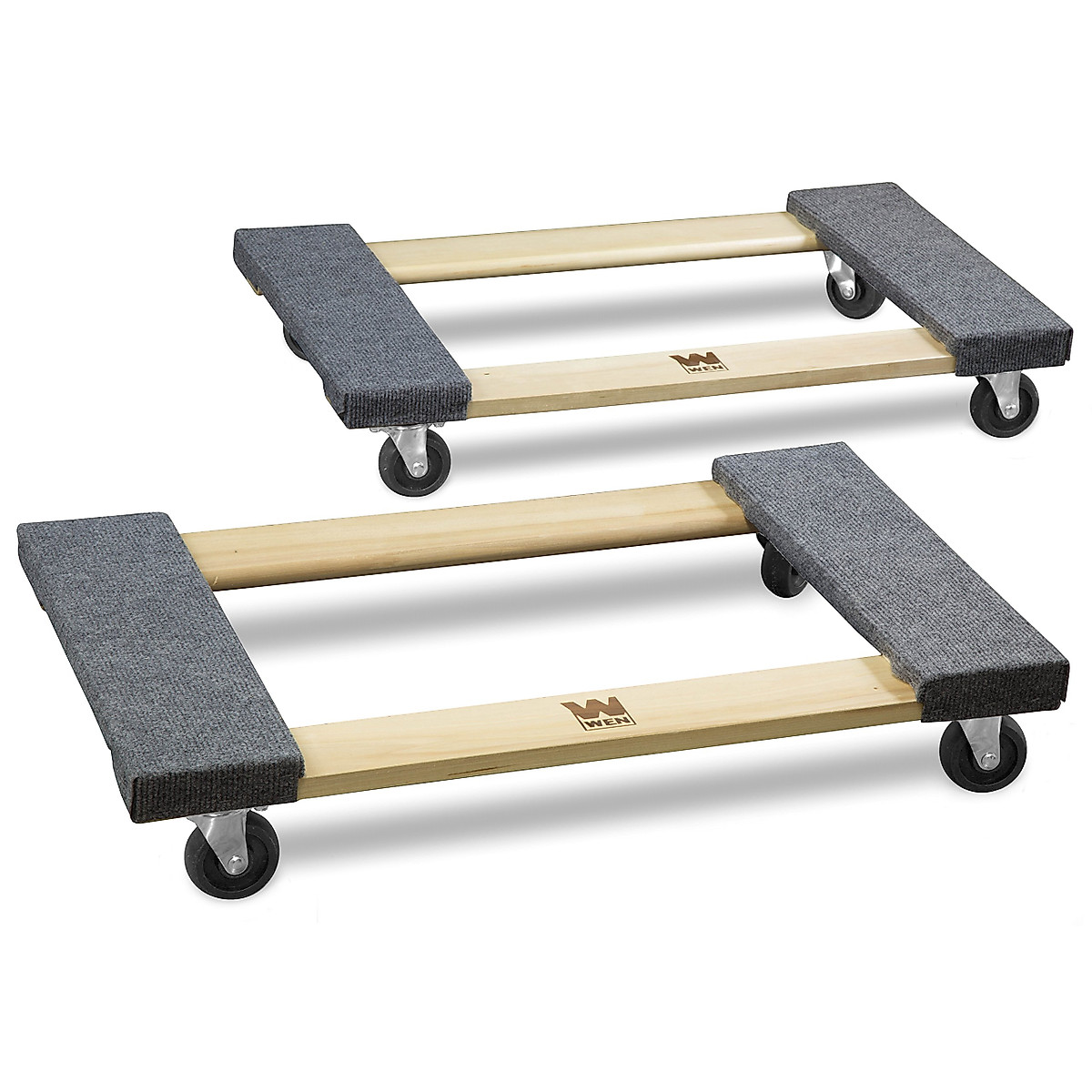 WEN Furniture Moving Dolly Two Pack + Shoulder Dolly Moving Straps - Safely Move Furniture and Heavy Objects