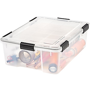 IRIS WEATHERTIGHT Storage Box, 2 Pack, Clear