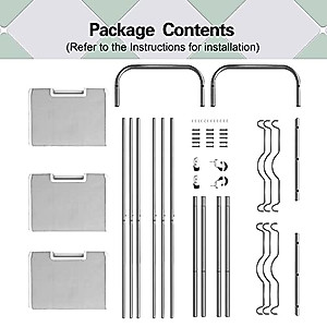 C&AHOME 3-Bag Laundry Sorter Cart, Rolling Laundry Hamper Organizer, Laundry Basket Sorter, Removable Bags with 4 Sorting Cards and Heavy Duty Rolling Lockable Wheel for Clothes Storage, Grey ULSCM03G