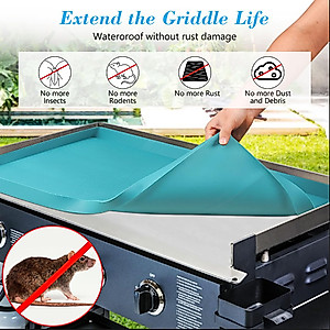 Striludo Silicone Griddle Mat for Blackstone Griddle,Heavy Duty Food Grade Silicone Protective Cover Mat,Protect Your Grill from Rodents,Insects,Debris and Rust, Blue (22 Inch)
