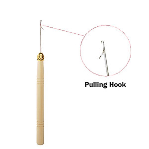 Hair Extension Tool Kit, Bead Device Tool, Silicone Lined Links Beads, Curved Hair Plier, for Tinsel and Feather Hair Extensions or Removal (Beige)