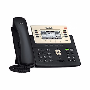 Yealink SIP-T27G IP Phone, 6 Lines. 3.66-Inch Graphical Display. USB 2.0, Dual-Port Gigabit Ethernet, 802.3af PoE, Power Adapter Not Included (Renewed)