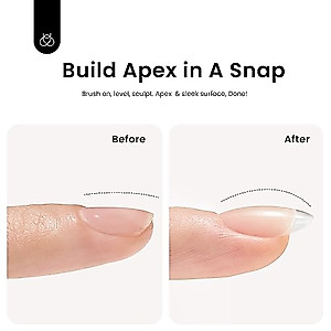 Beetles Gel Nail Polish Builder Nail Gel 7 in 1 Builder Strengthener Gel Clear Builder Nail Gel Color Hard Gel Builder Extension Nail Gel for Holiday Nails Gel Polish Nail Art Design Nail for Women