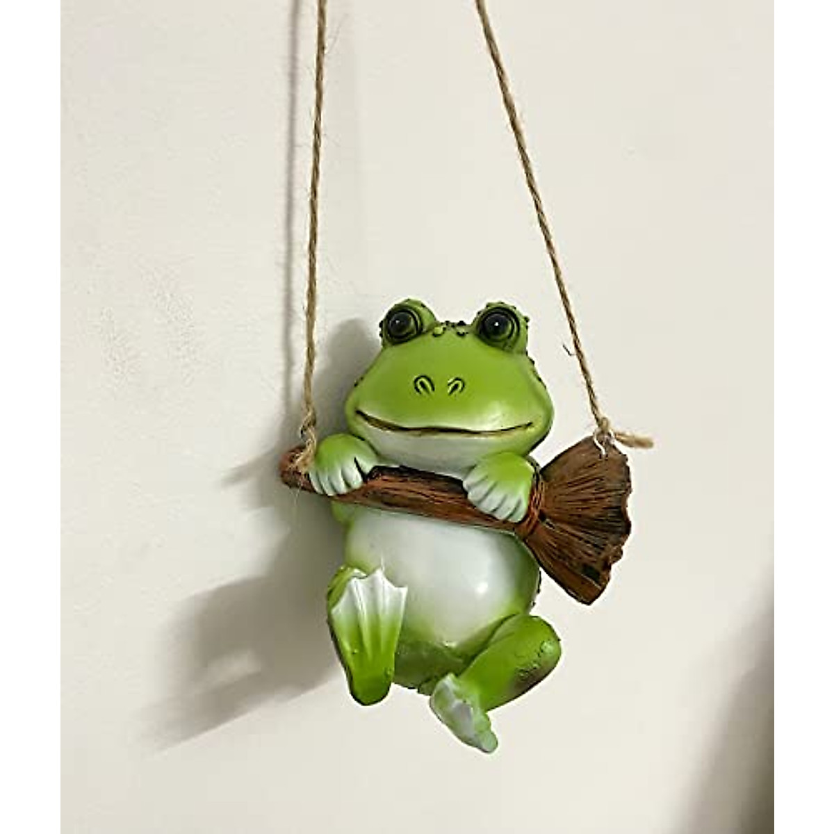 SHUT Frog Garden Statues Outdoor Decor Outside Swing Frog Figurines for for Patio Yard Lawn Porch Ornament Gift